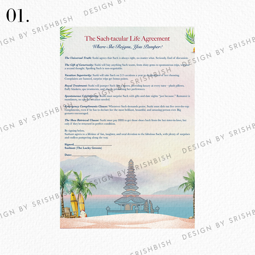 Wedding Contract Boards – Srishbish-in