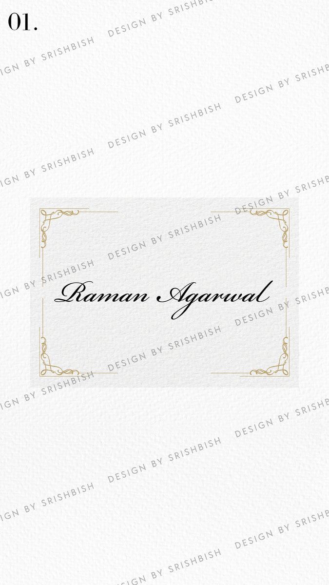 Name Placecards – Srishbish-in